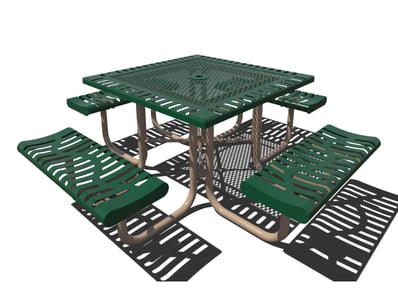 Classic Accessible Square Pedestal Table